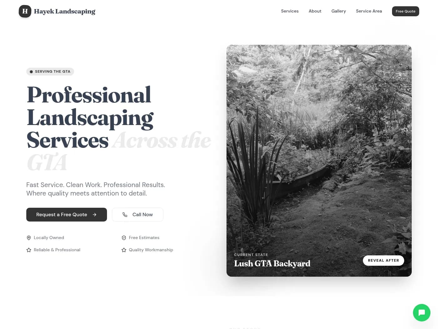 Hayek Landscaping Site