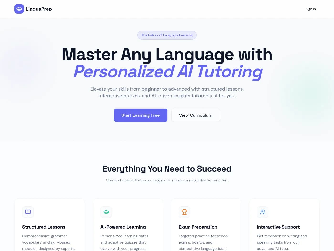LinguaPrep Tutor