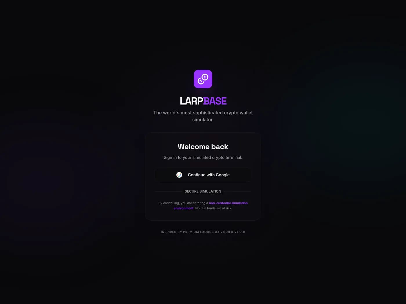 Larpbase Crypto Simulator