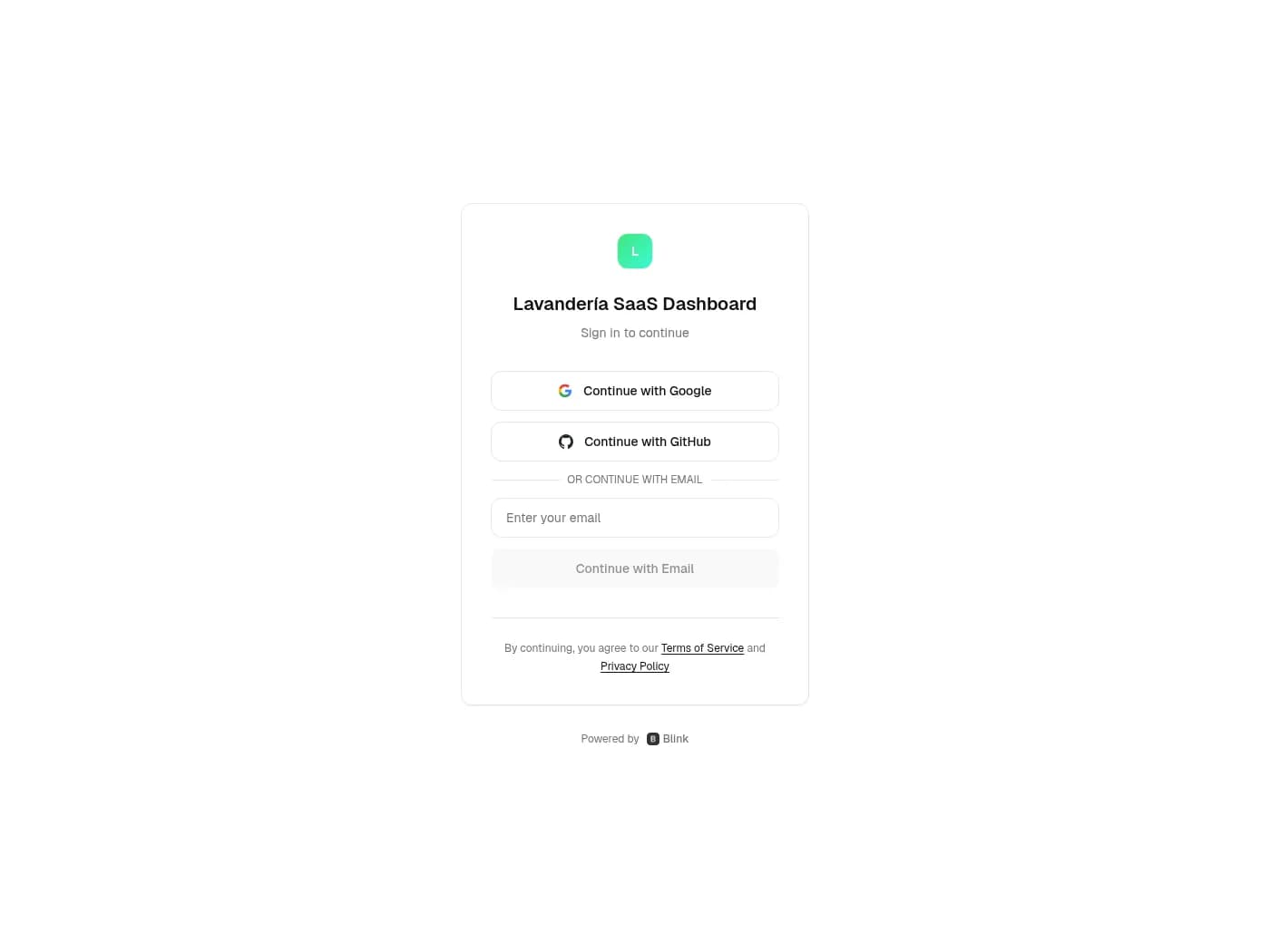 Lavandería SaaS Dashboard