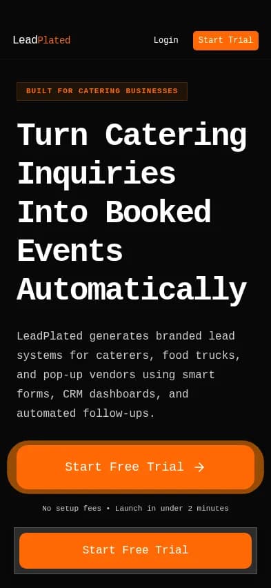 LeadPlated Hero Landing