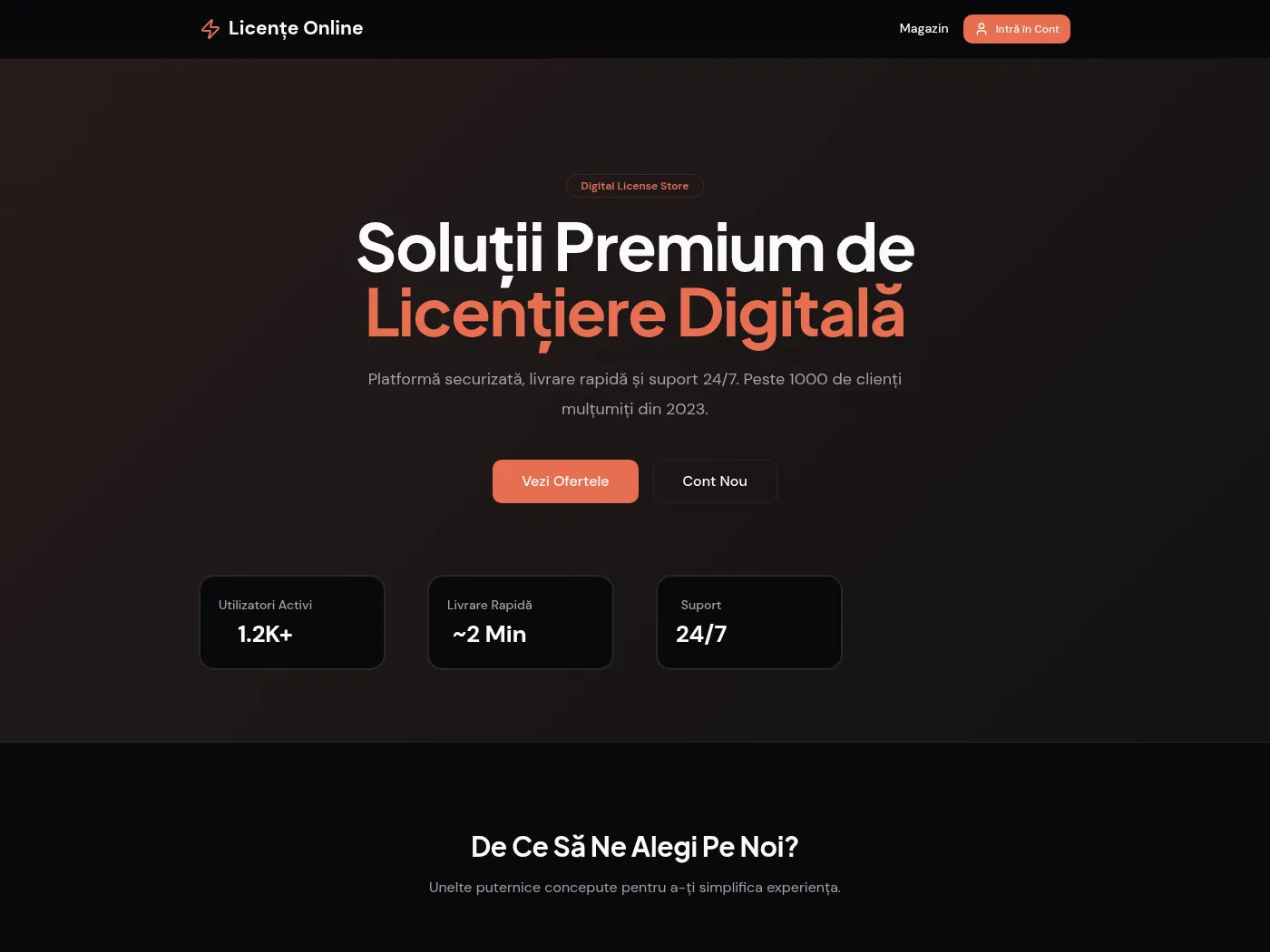 Licențe Online Store