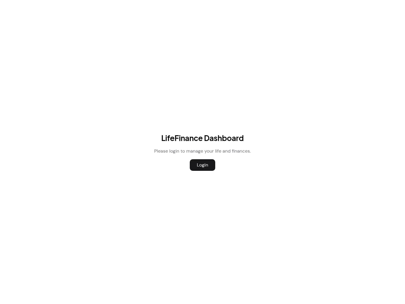 LifeFinance Dashboard