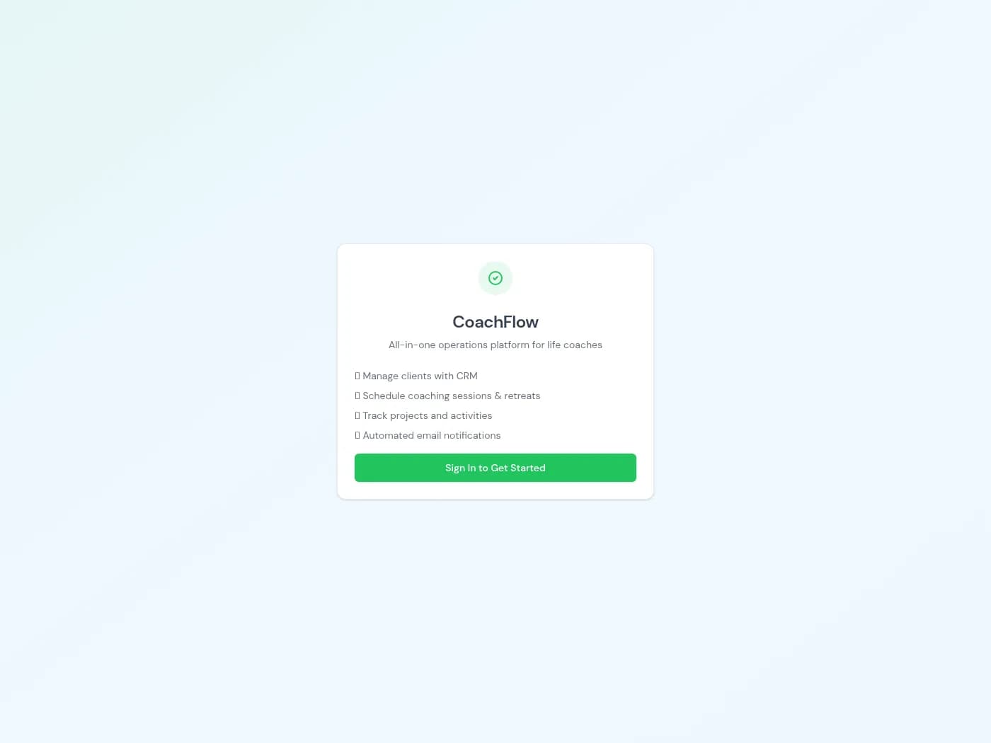 Life Coach Operations & CRM Platform