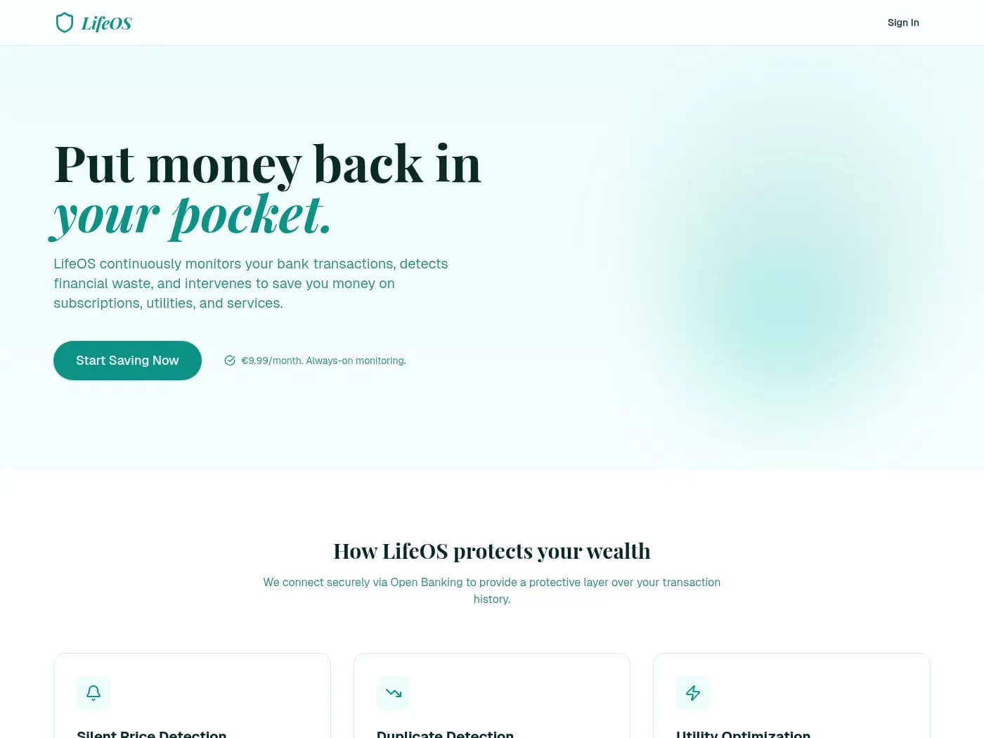LifeOS Financial Monitor