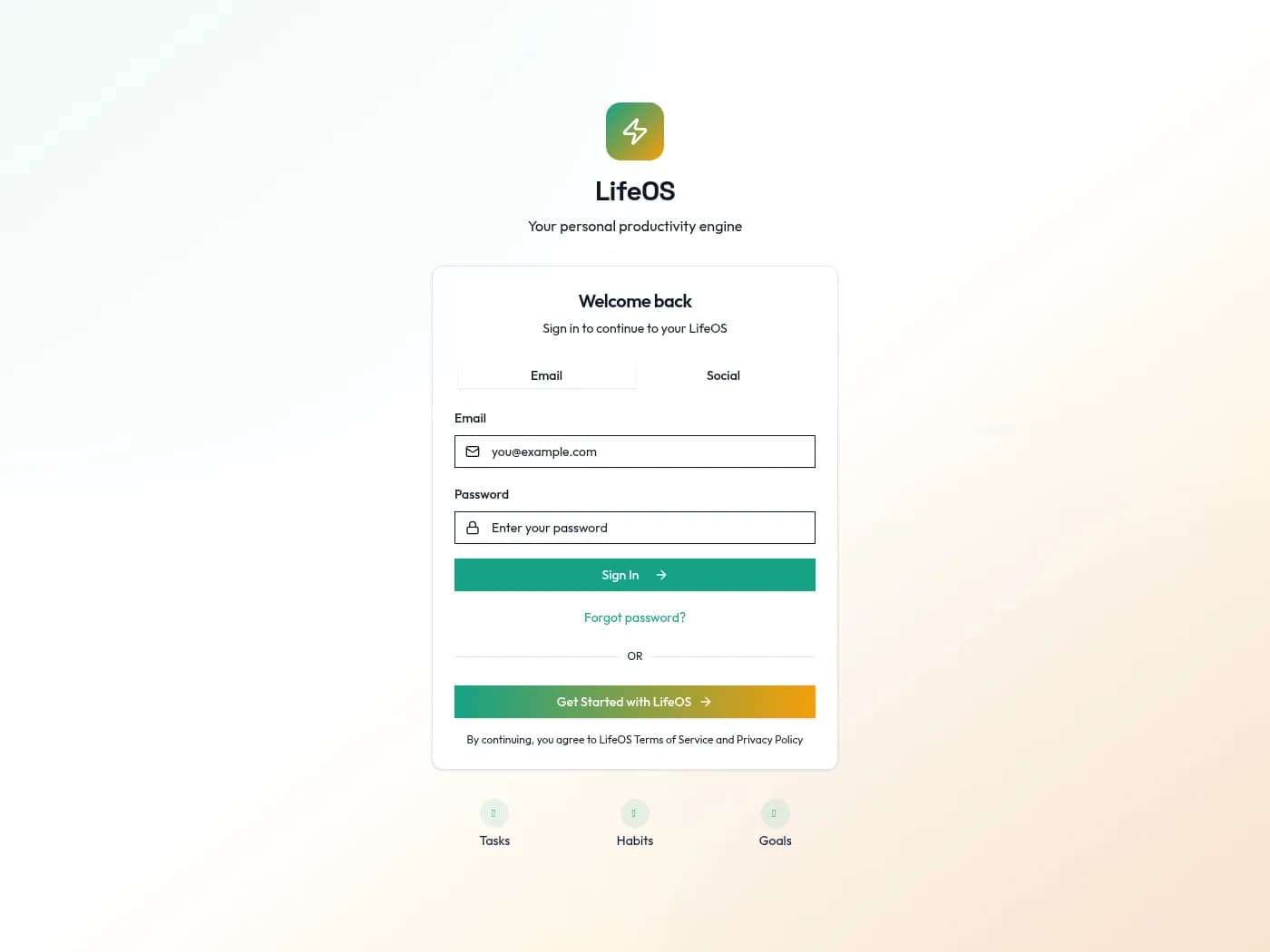 LifeOS Productivity Engine