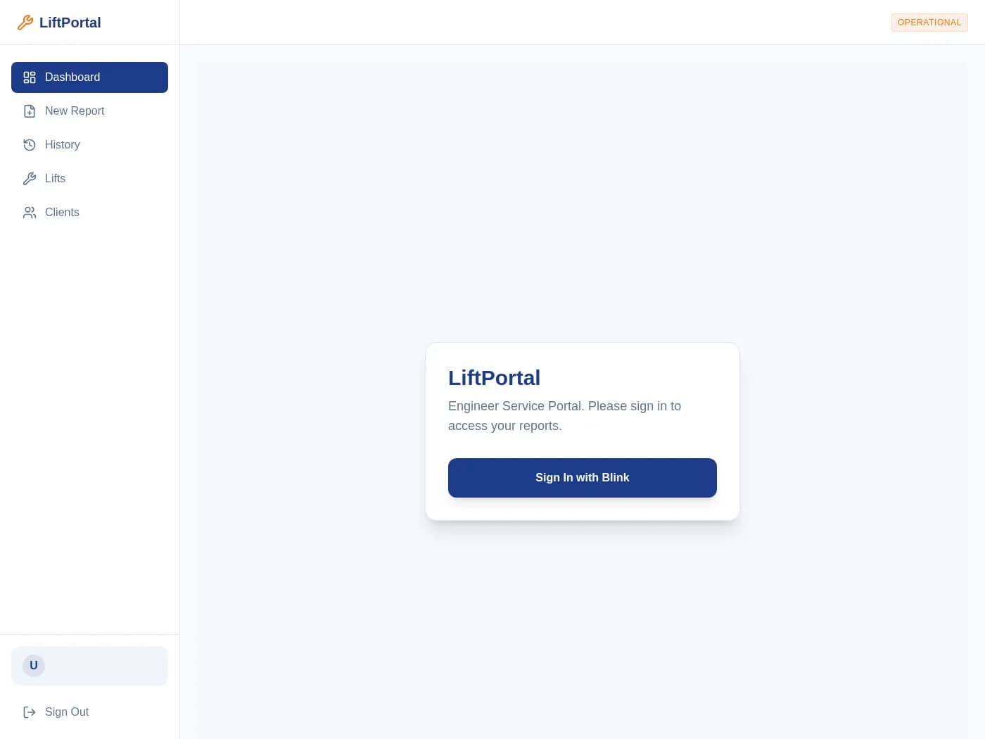Lift Service Portal