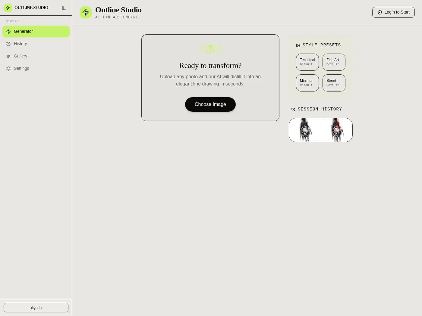 LineArt Generator