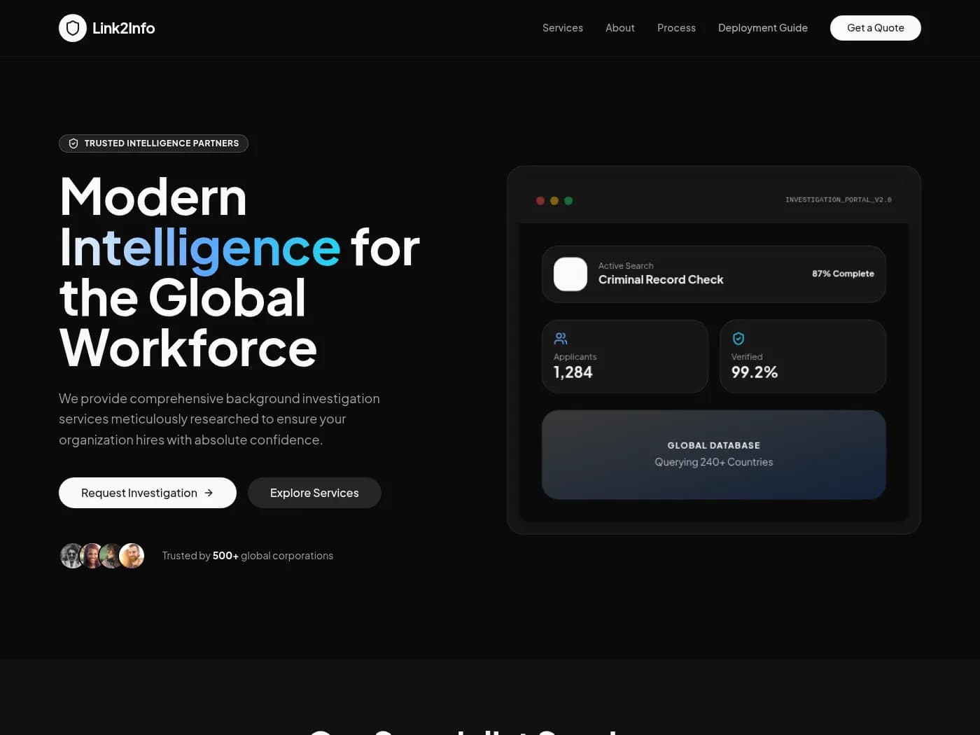 Link2Info Landing Page