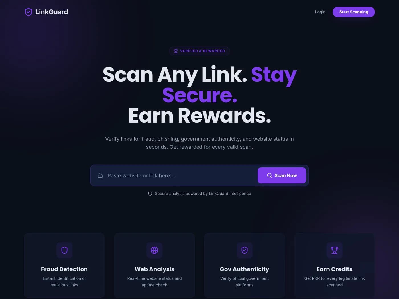 LinkGuard Security Dashboard