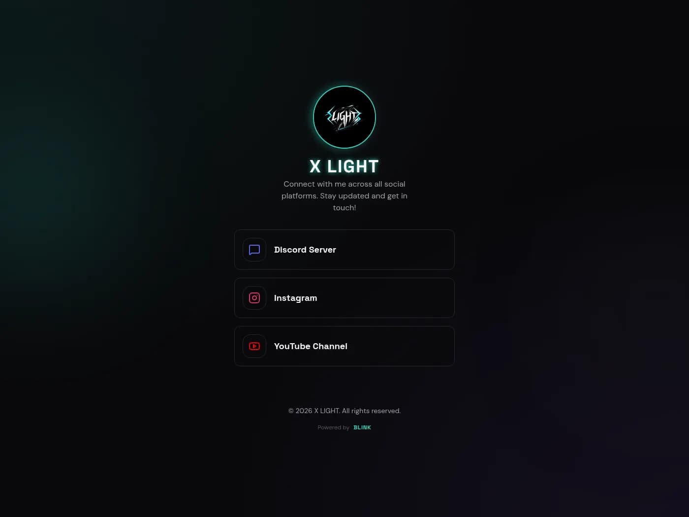 LinkHub Landing Page