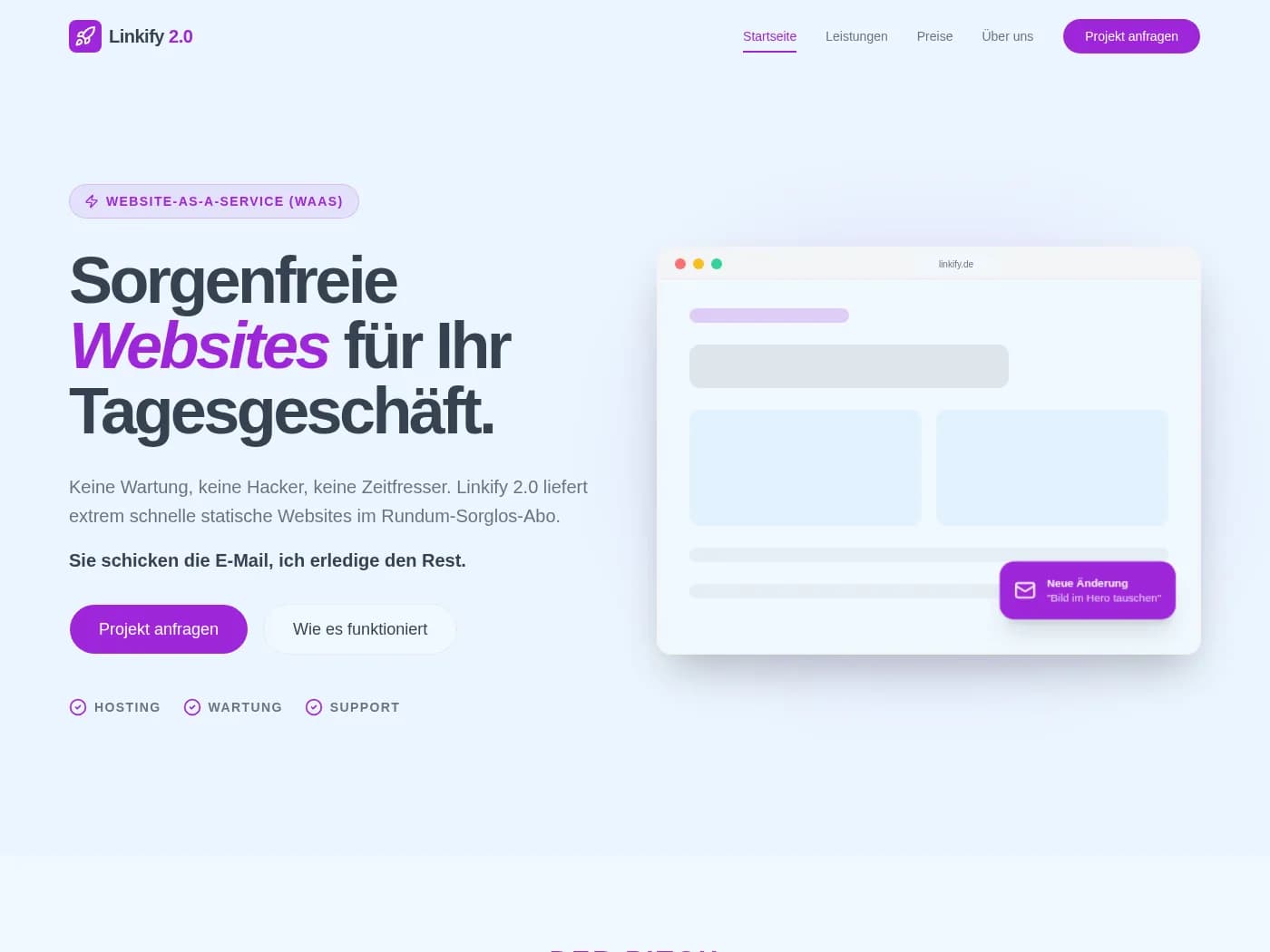 Linkify 2.0 WaaS Website