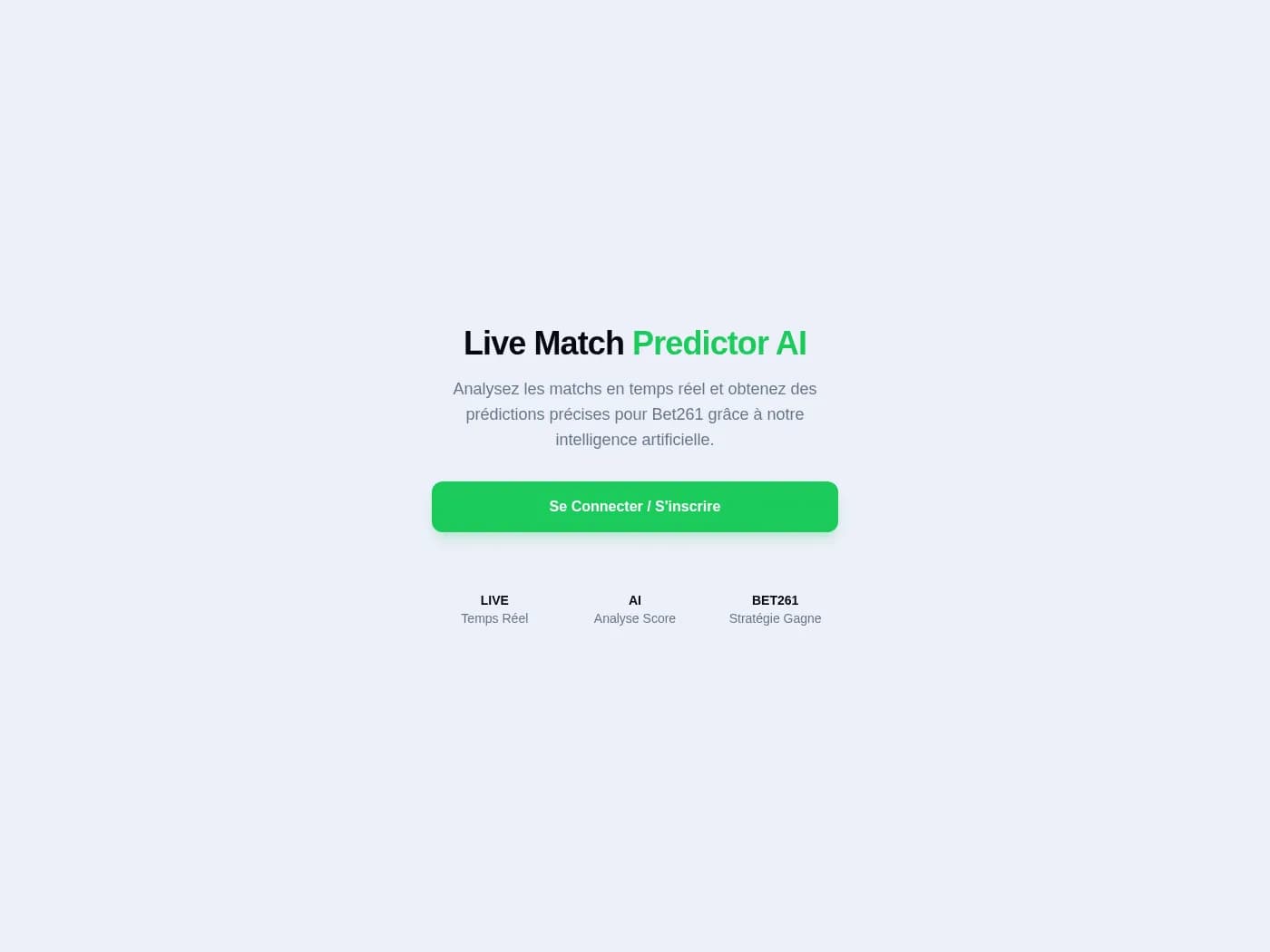 Live Match Predictor AI