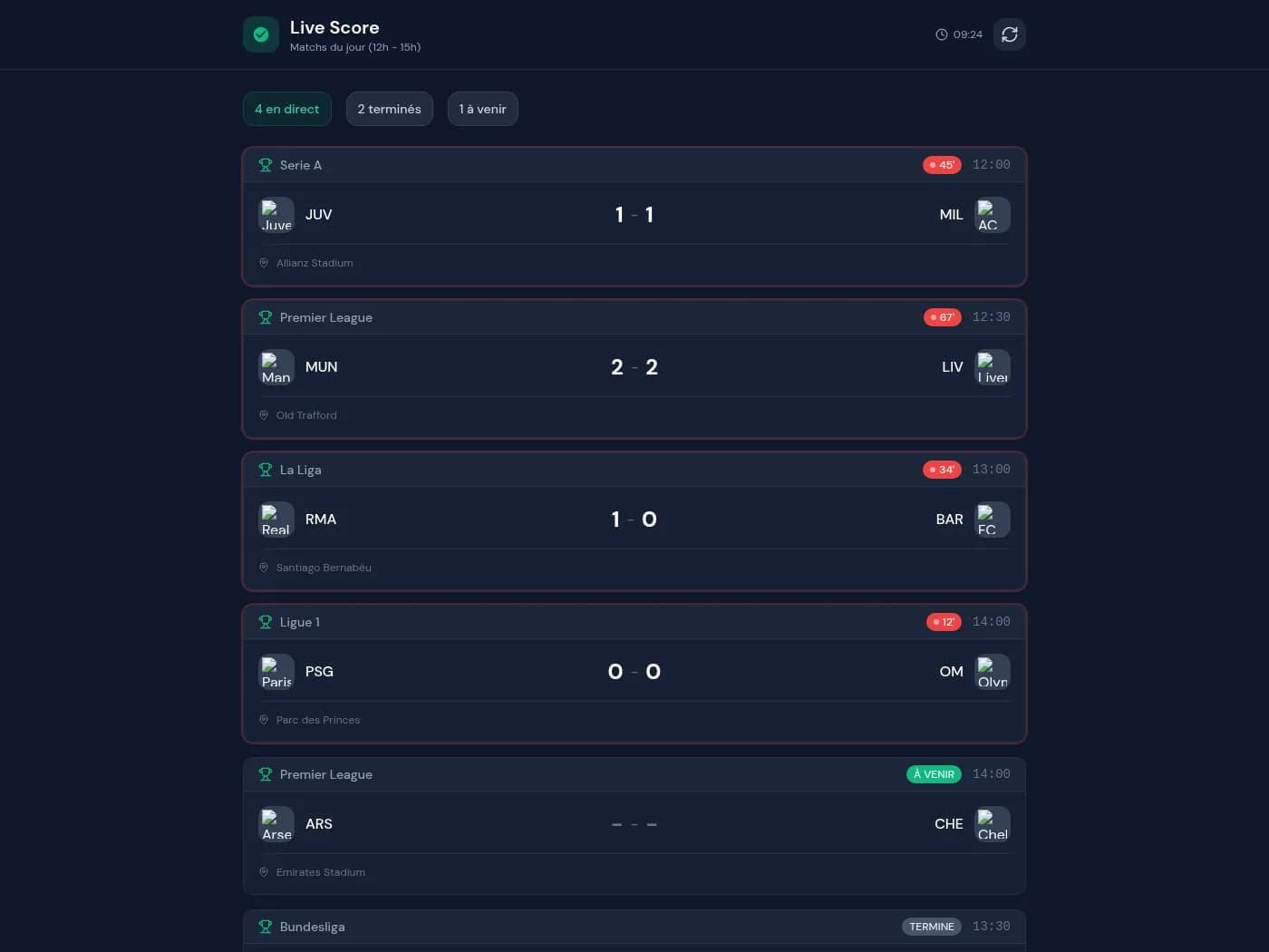 Live Score Fetcher