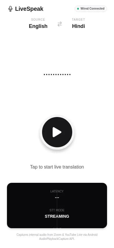 LiveSpeak Translate