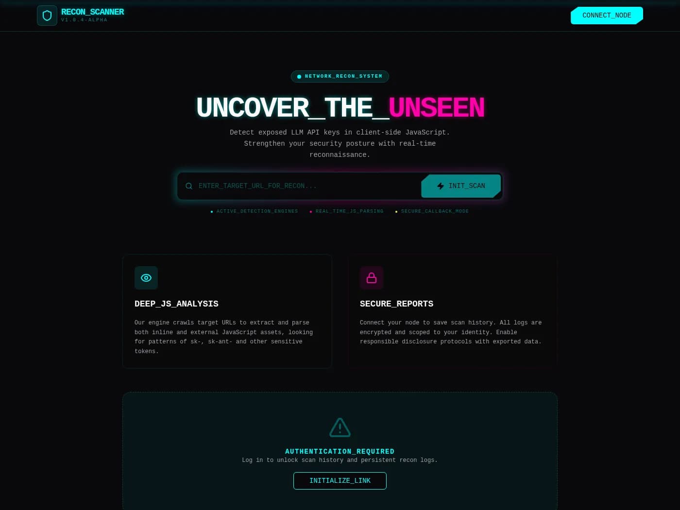 Cyberpunk Recon Scanner