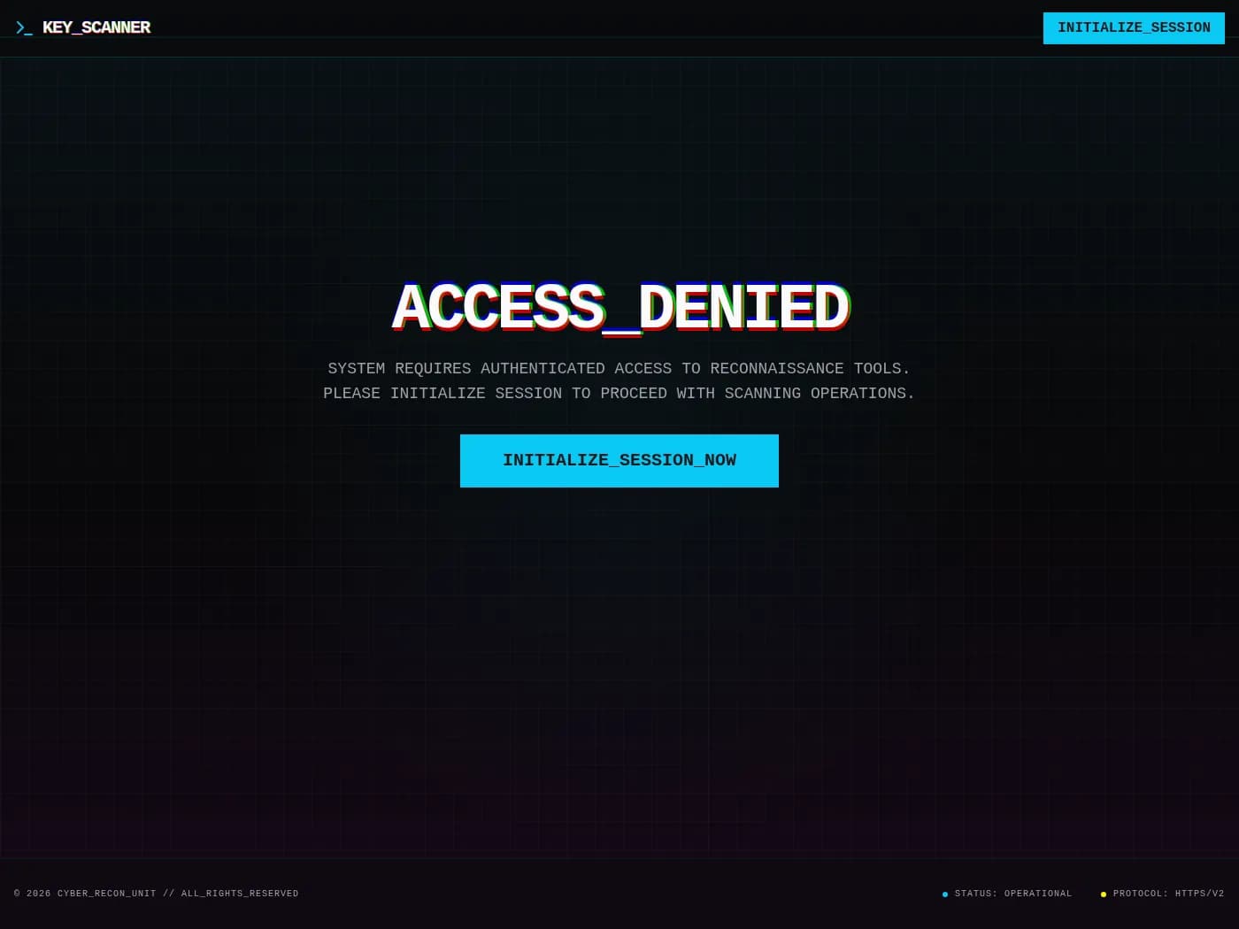 Cyberpunk LLM Key Scanner