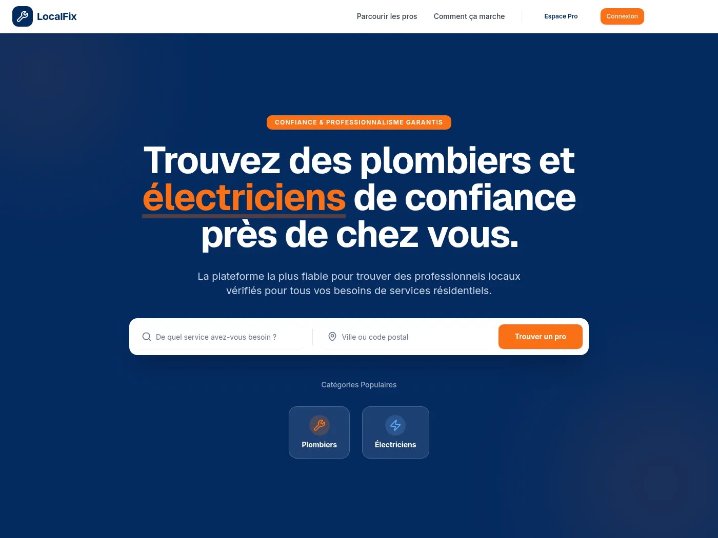 LocalFix Marketplace MVP