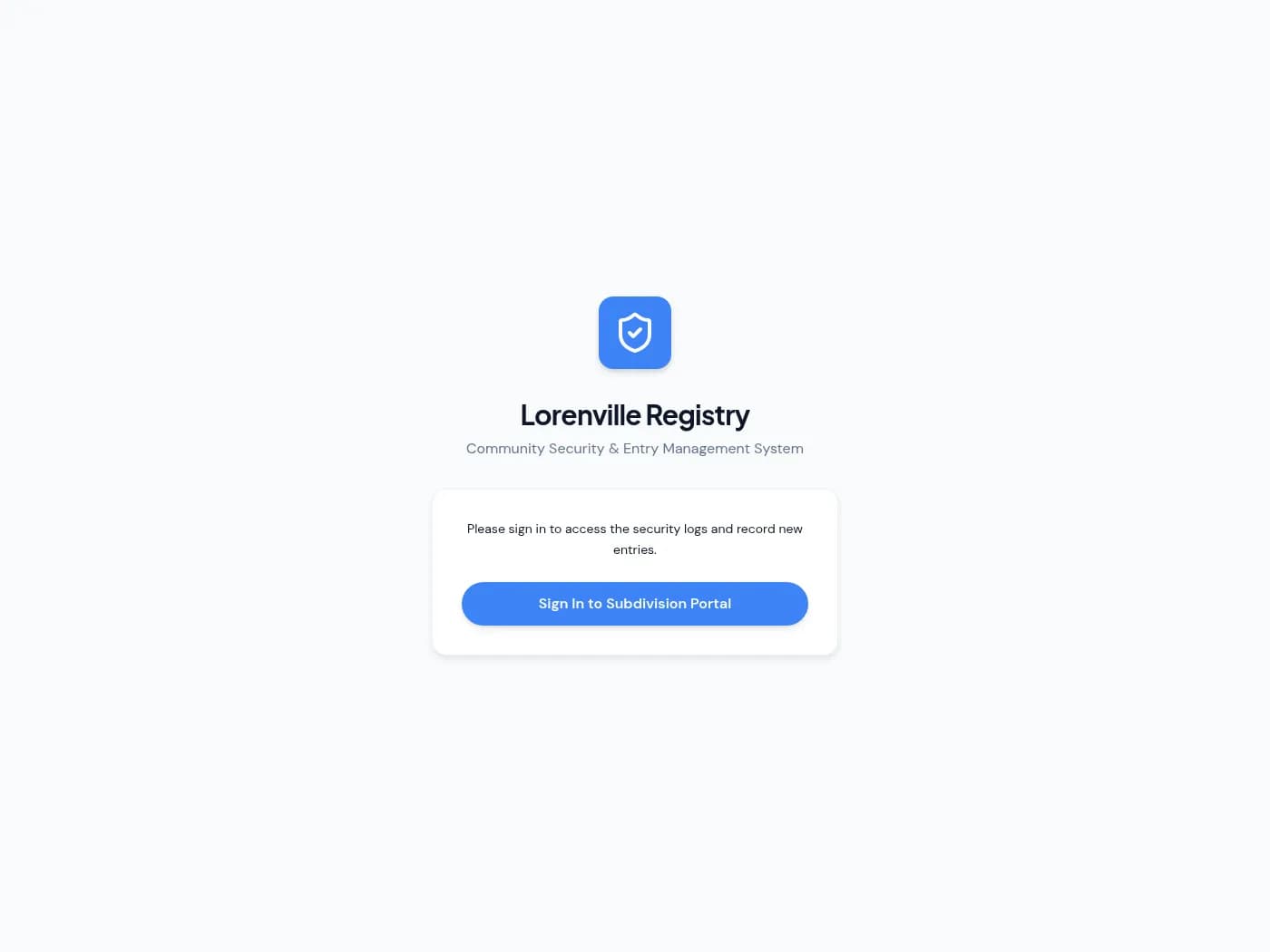 Lorenville Digital Registry