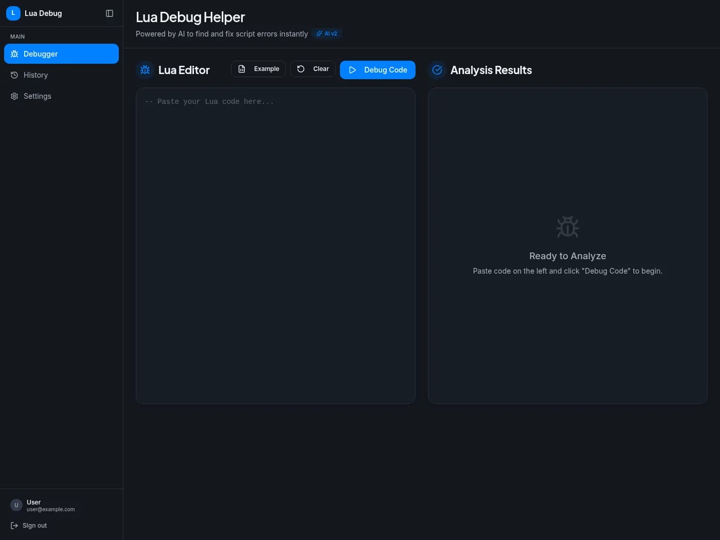 Lua Debug Helper
