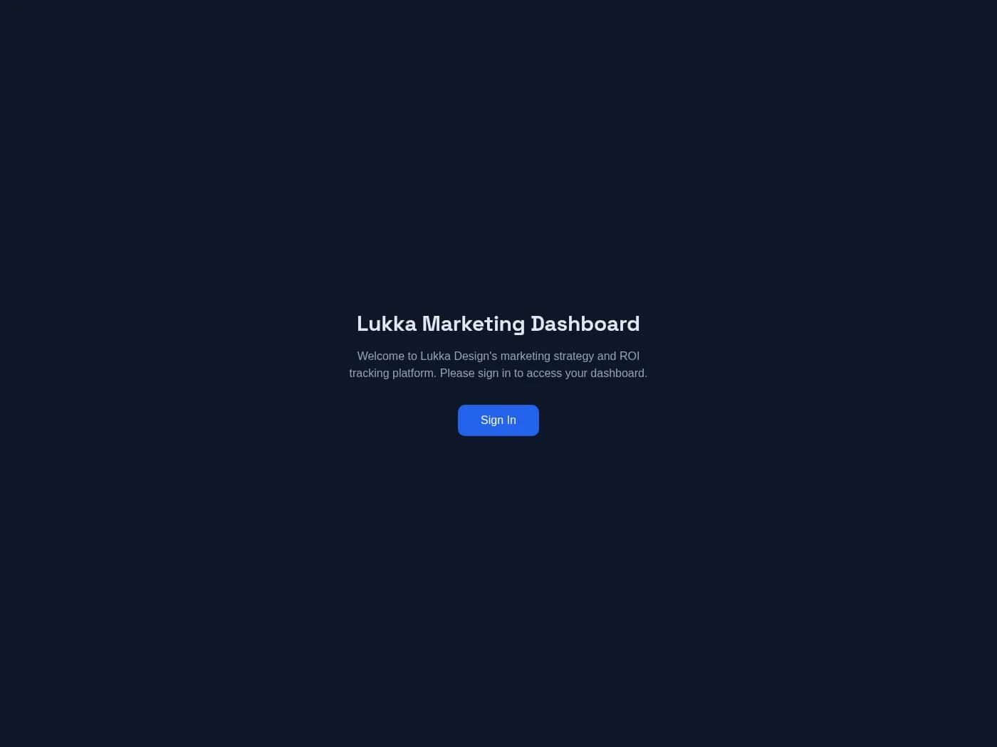 Lukka Marketing Dashboard
