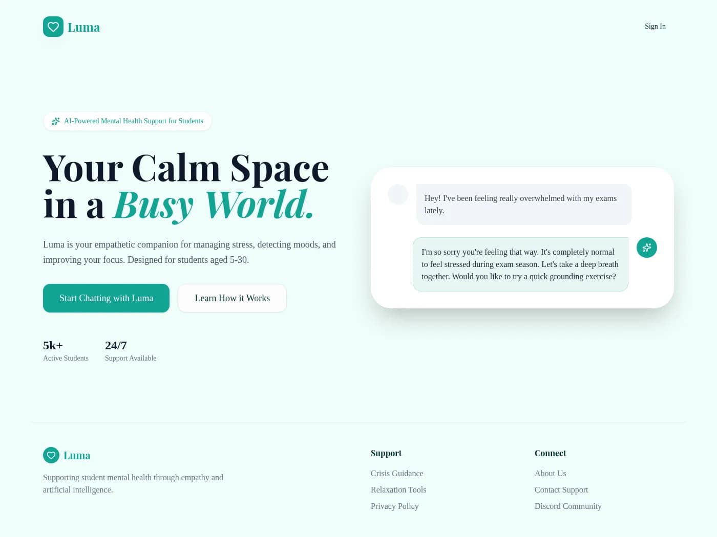 Luma Mental Health Companion