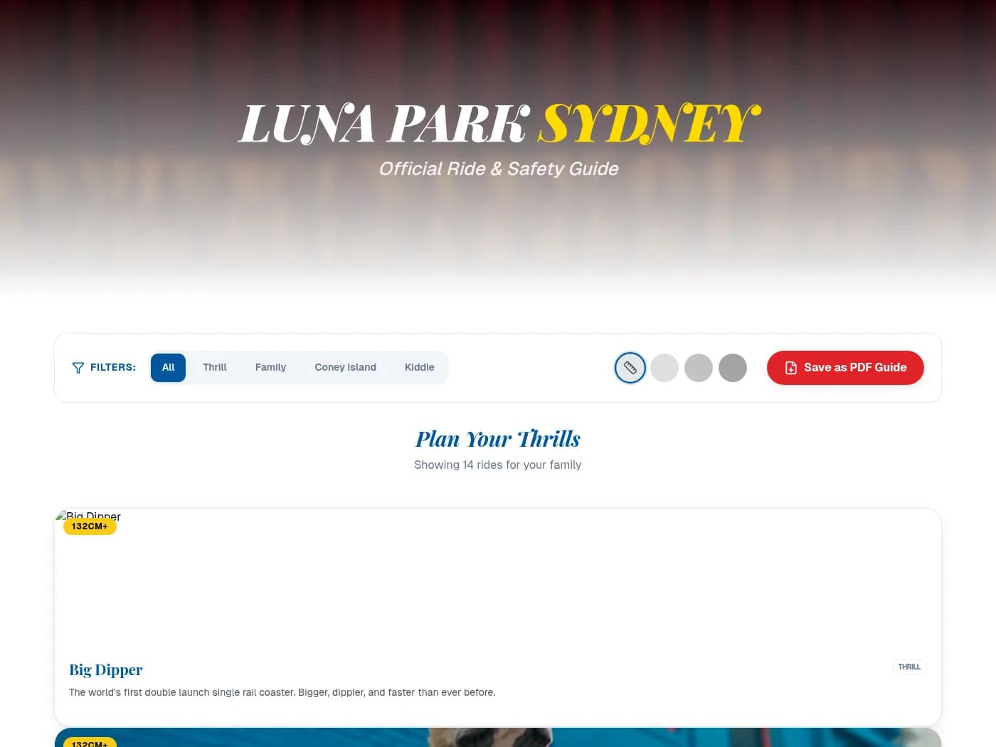 Luna Park Ride Guide