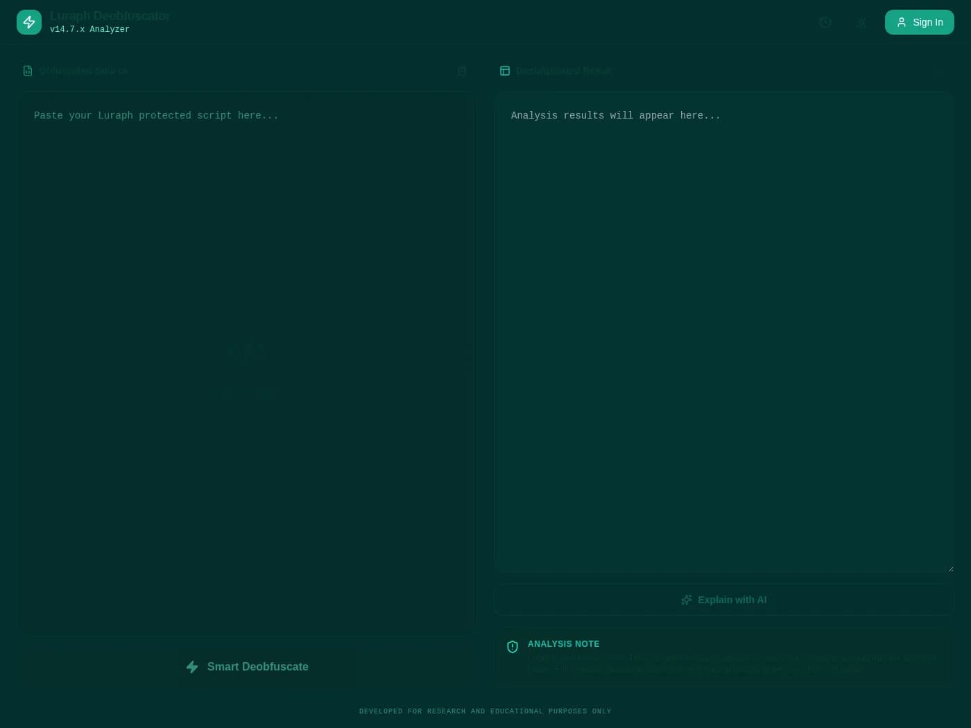 Luraph Deobfuscator Web Tool