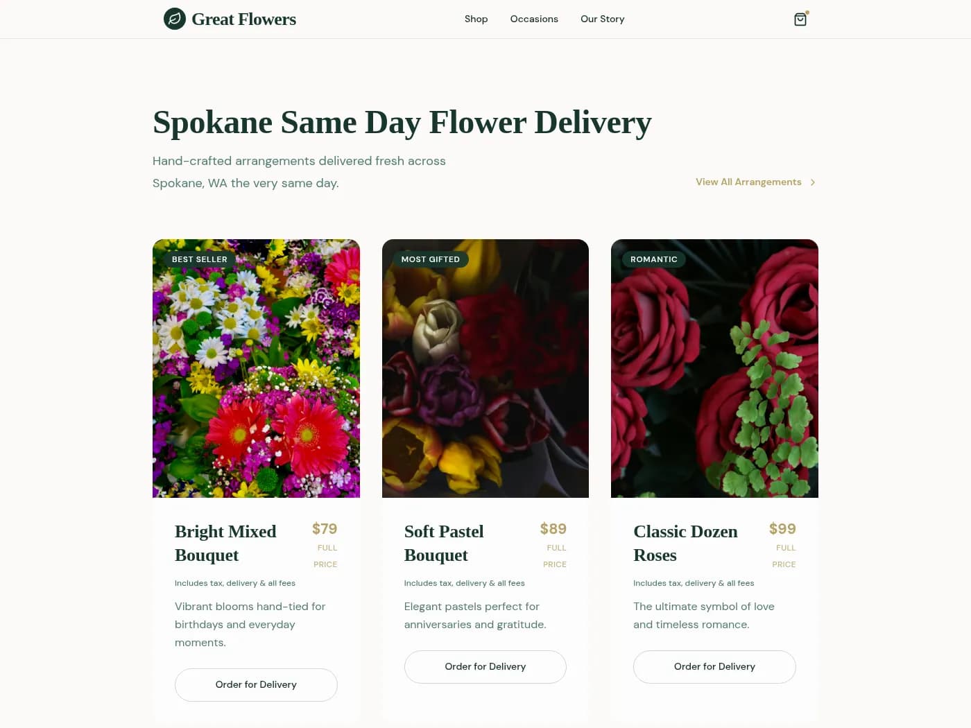 Luxe Blooms Landing