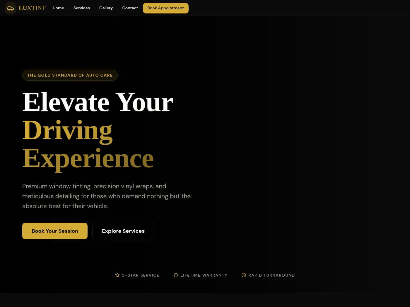 LuxTint Detailing Site