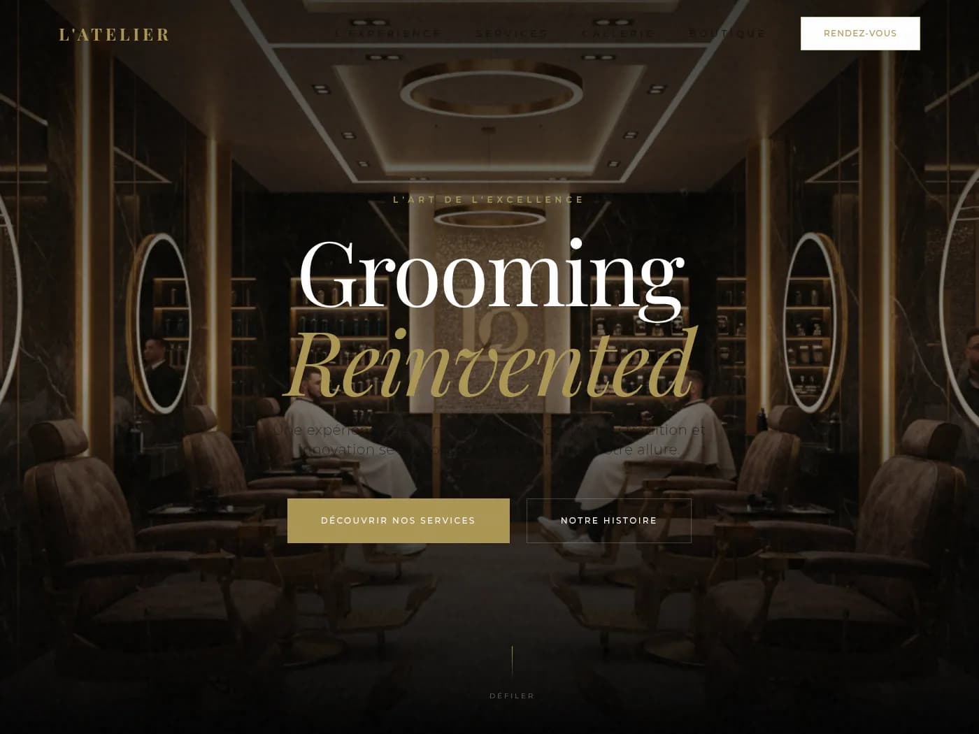 Luxury Barber Branding Site