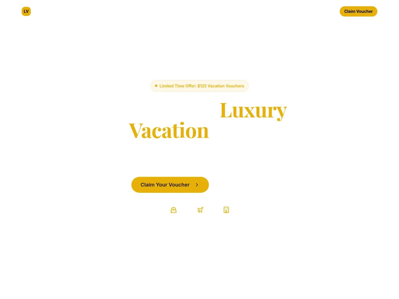 Luxury Voyage Landing Page