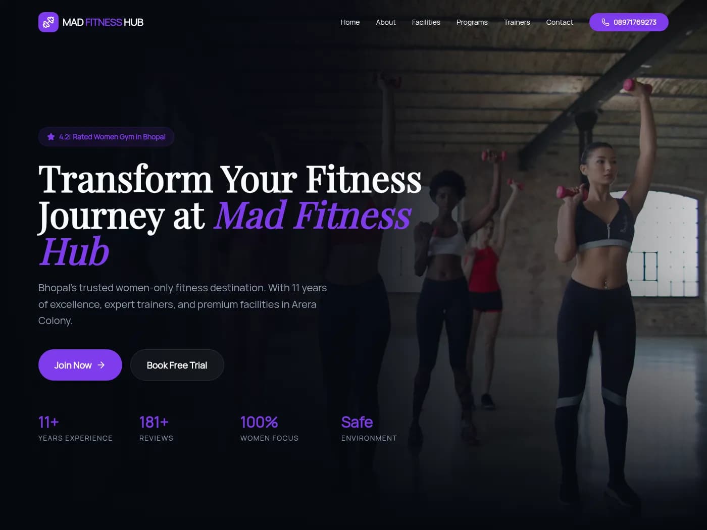 Mad Fitness Hub Website