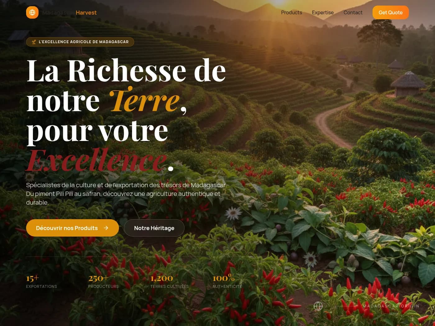 Madagascar Harvest Website