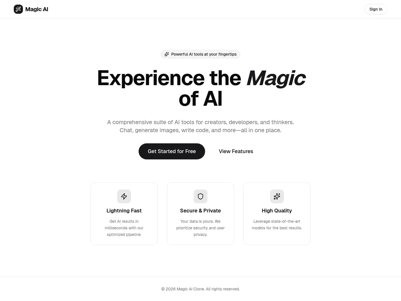 Magic AI Clone