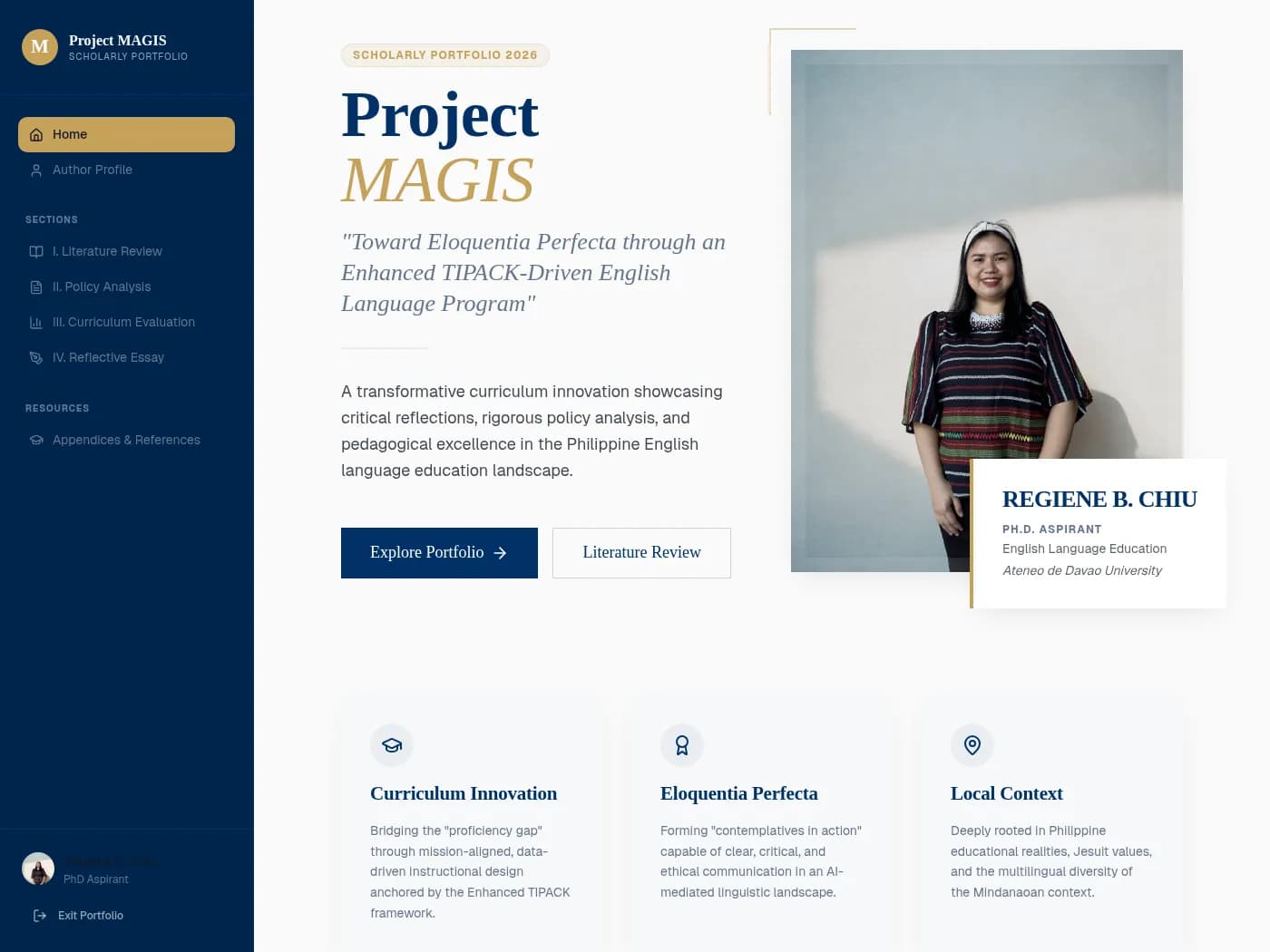 Project MAGIS Scholarly Portfolio