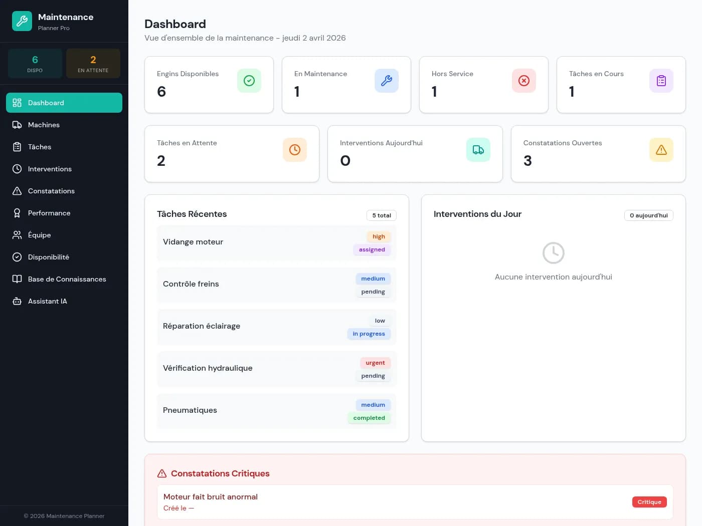 Maintenance Planner Pro