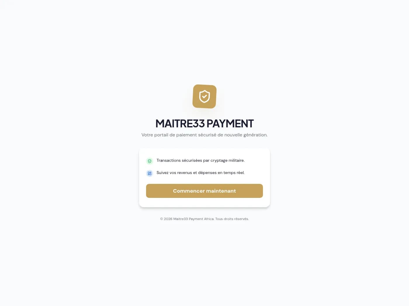 Maitre33 Payment Portal