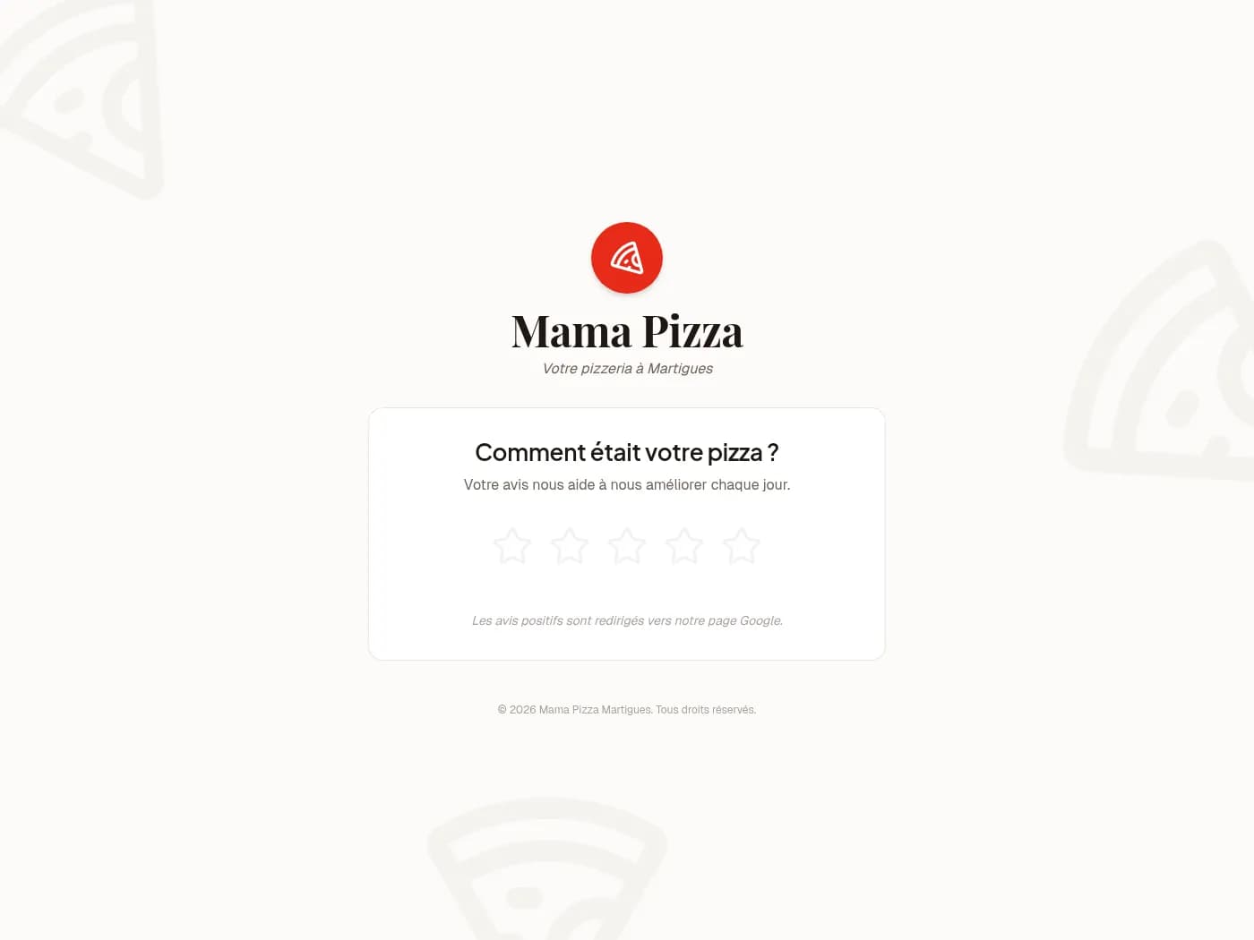 Mama Pizza Avis Page