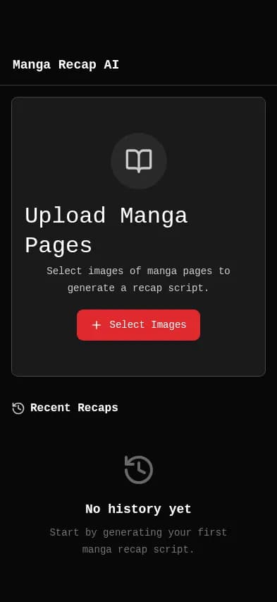 Manga Recap Generator