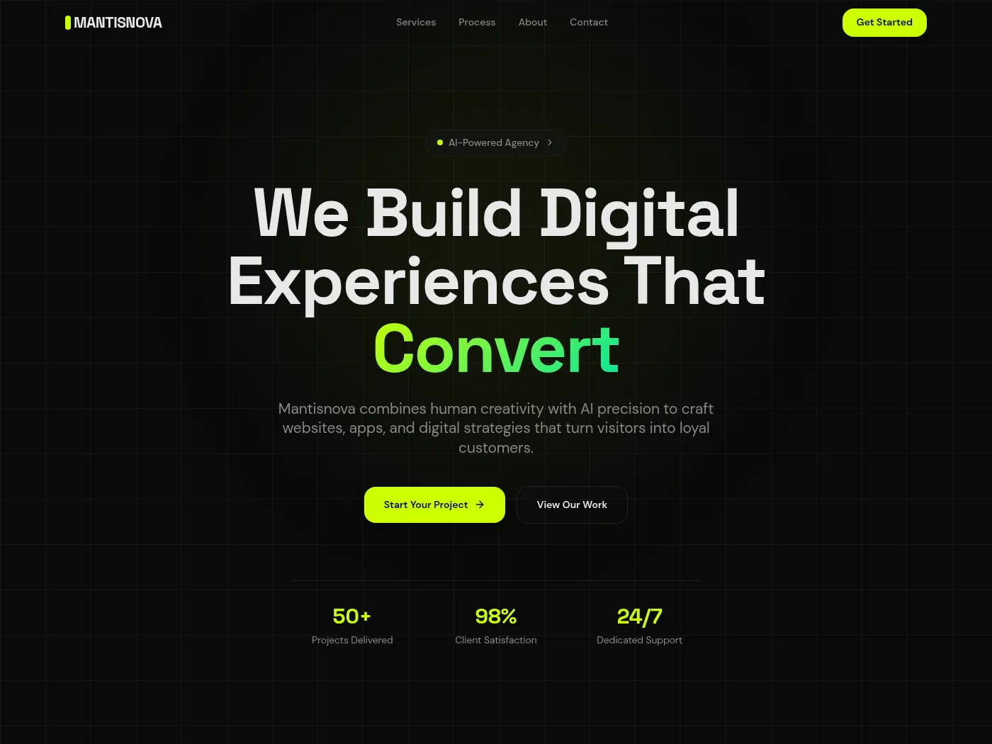 Mantisnova Agency Website