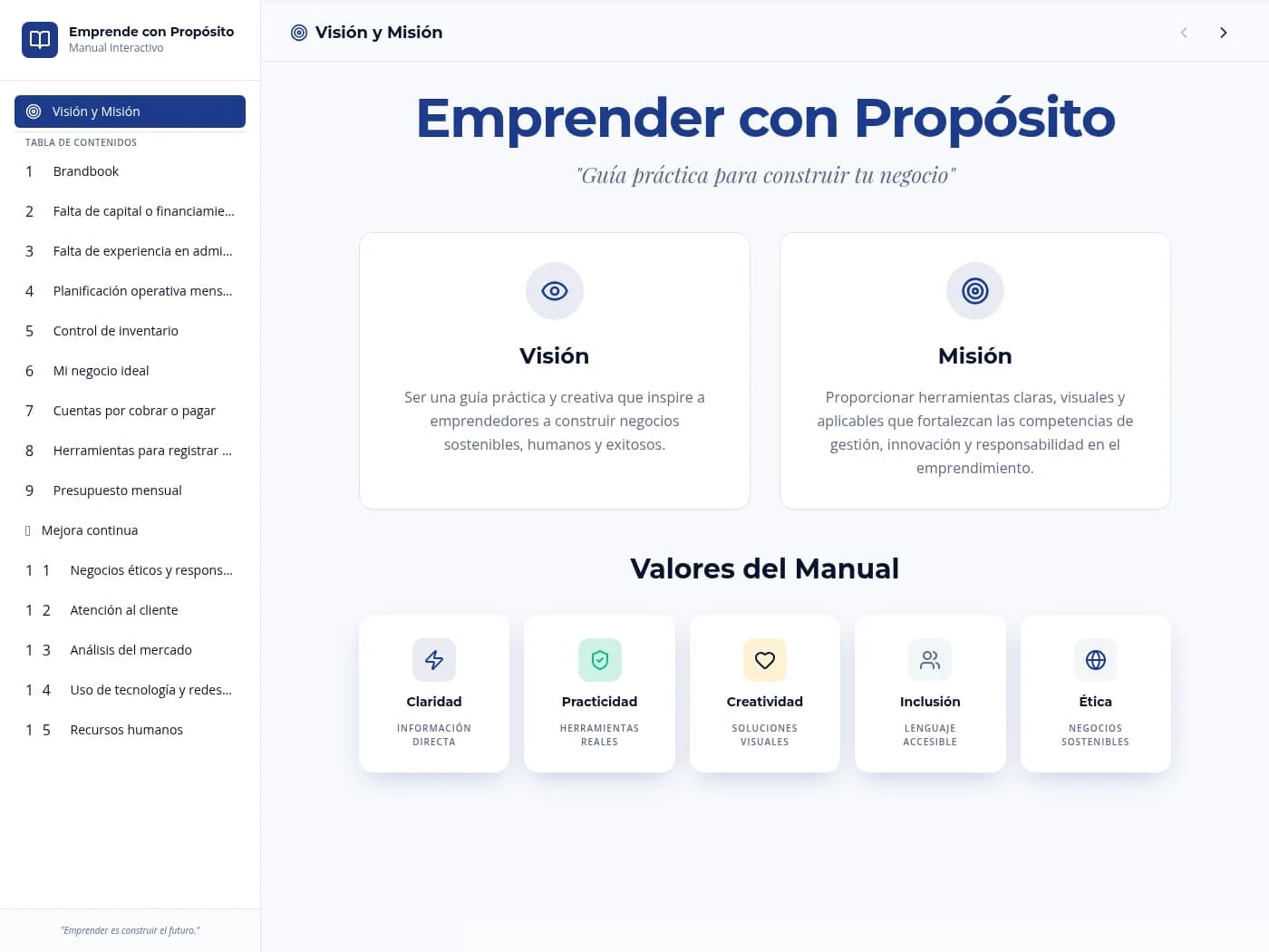 Emprende con Propósito Manual
