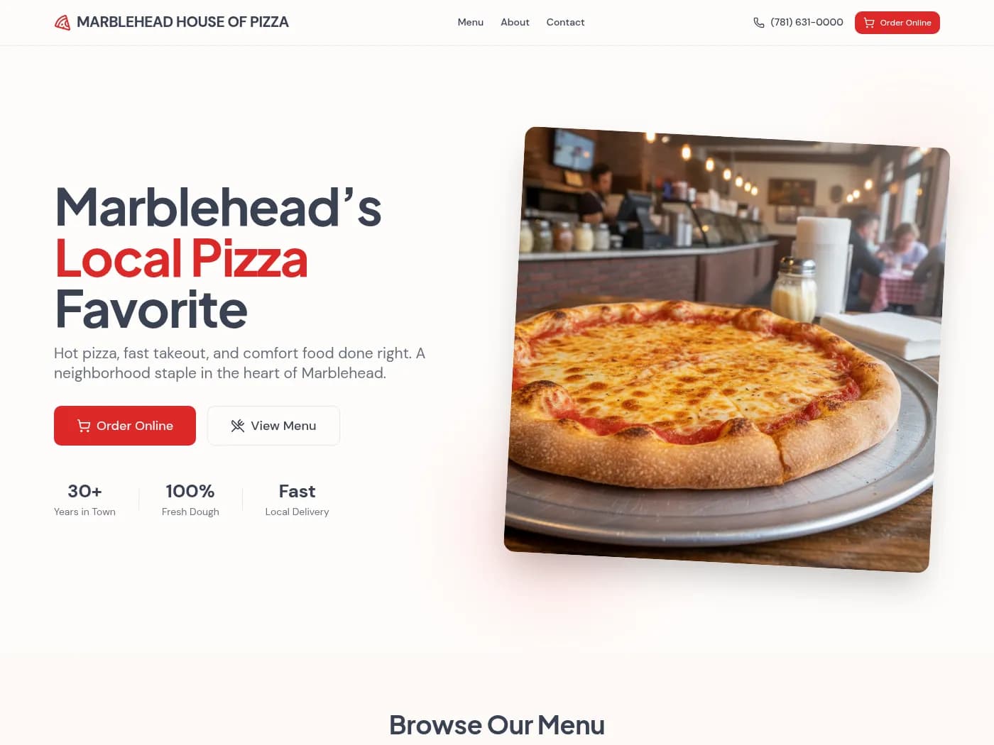 Marblehead Pizza Web