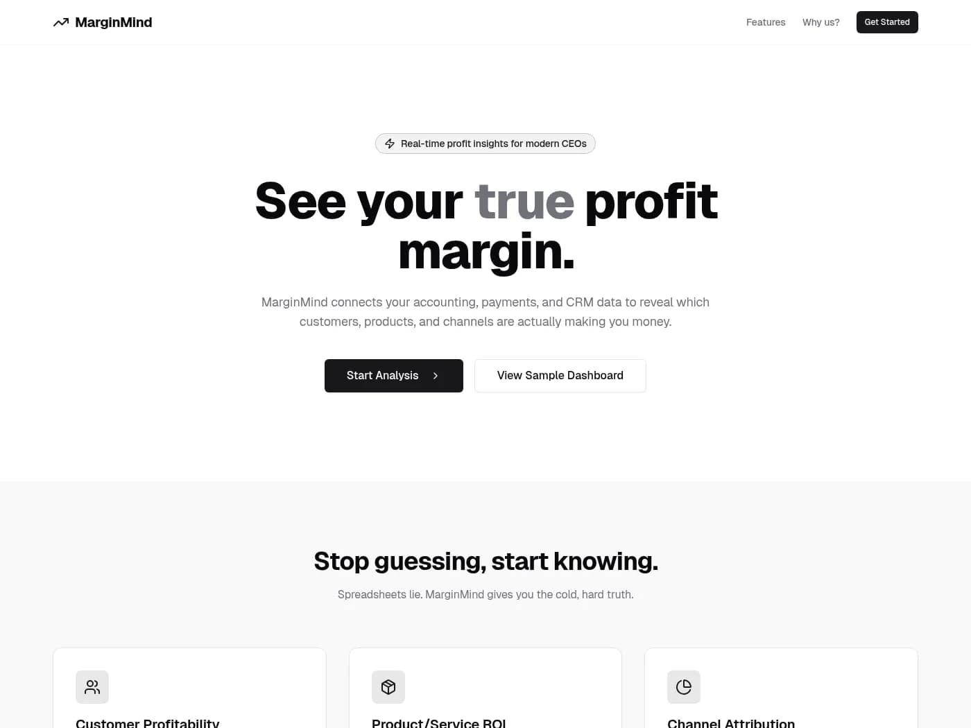 MarginMind SaaS Analytics