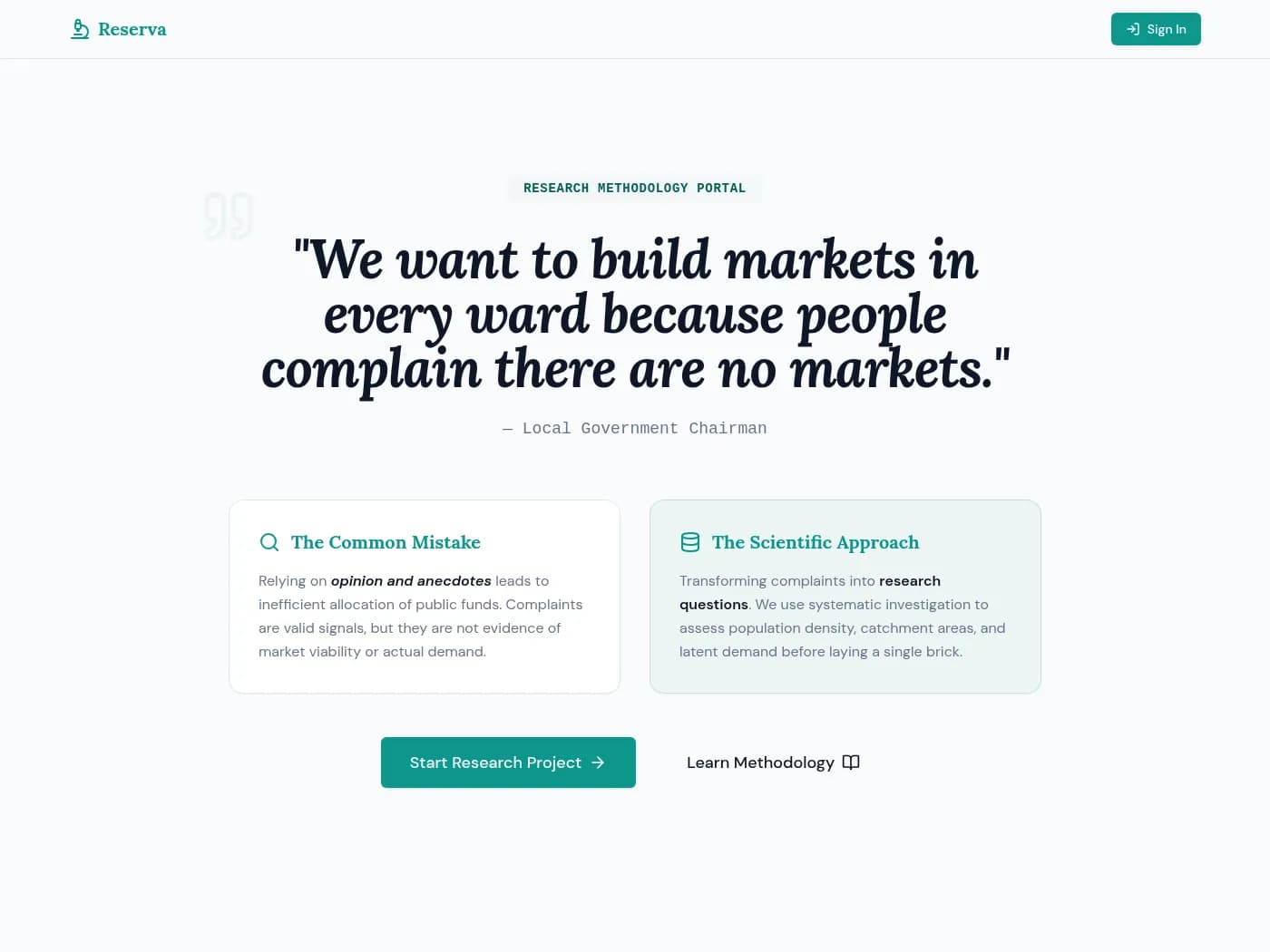 Market Demand Research Portal