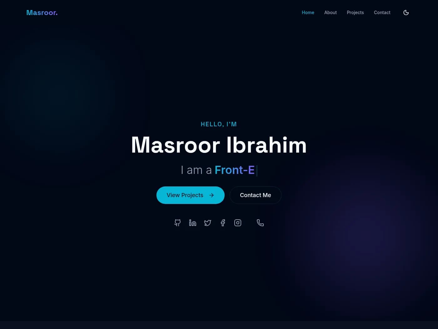 Masroor Ibrahim Portfolio