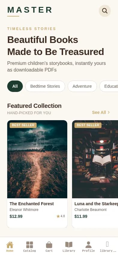 MASTER Luxury Storybook App