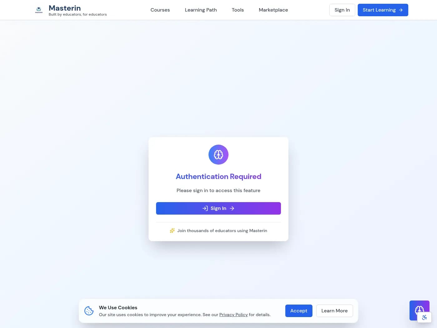 Masterin Learning Platform