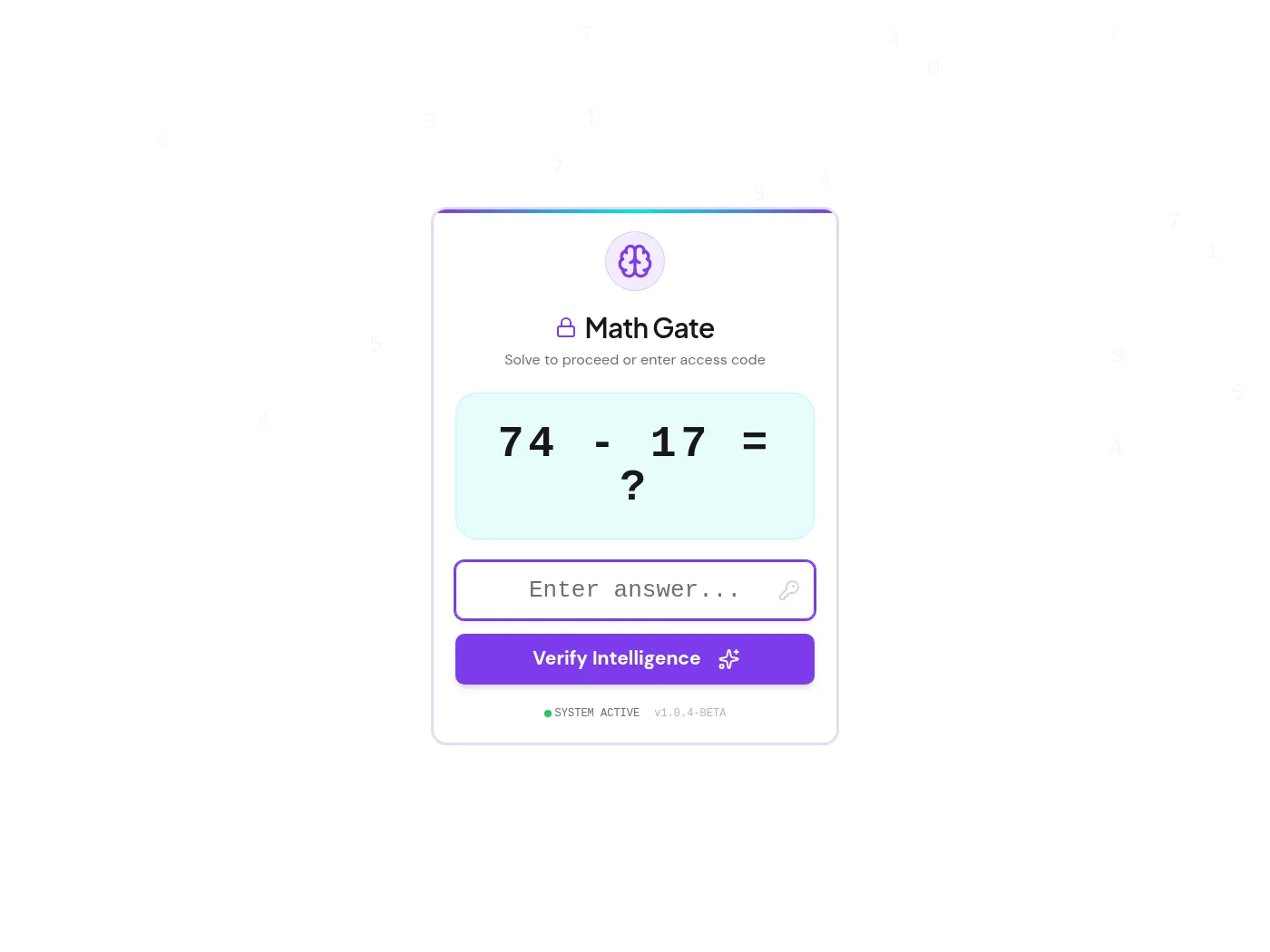 Math Gate Web Game