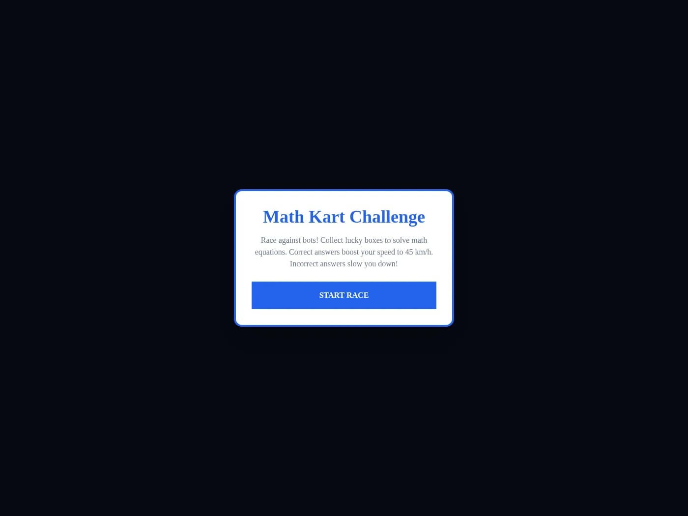 Math Kart Challenge
